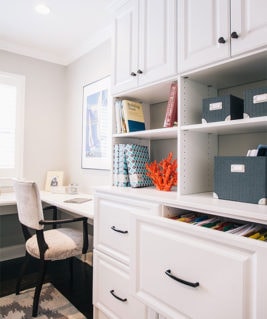 Custom Home Office Design: Shelving Systems & Closet Storage
